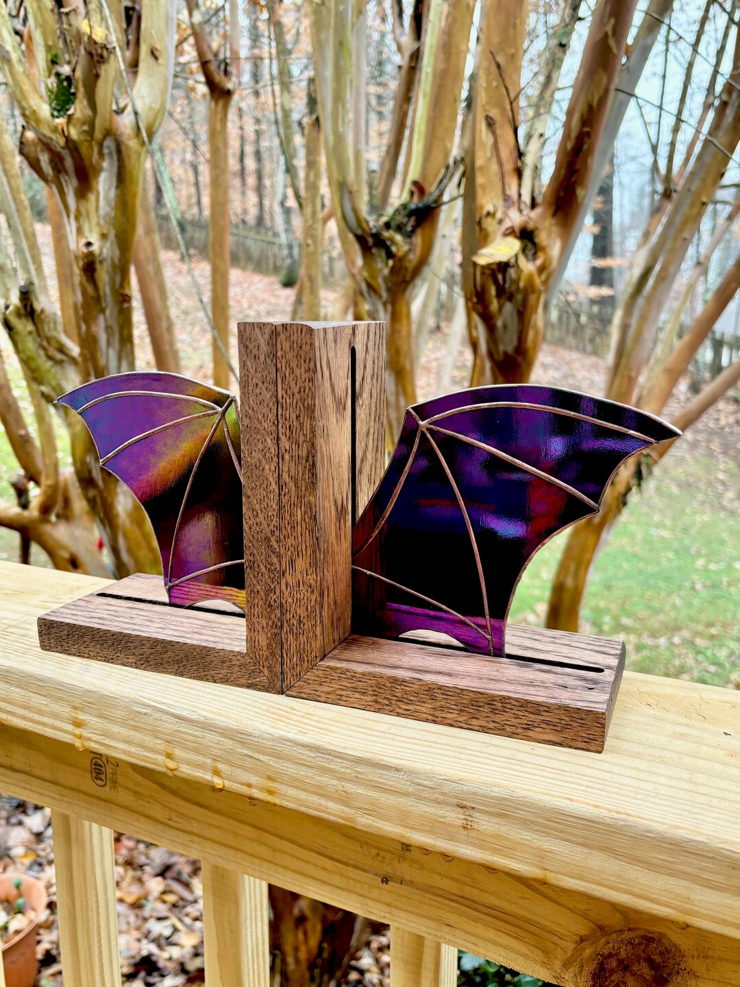 Stained Glass Bat Wing Bookends: Fantasy Night Court Decor - Etsy