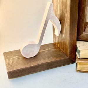 Wooden Music Note Bookends White Bookends Piano Teacher Gift Music Gift ...