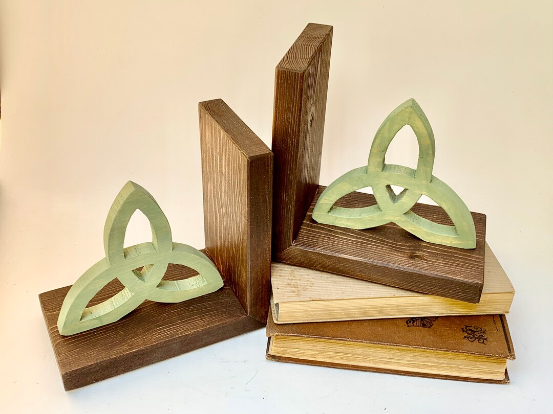 Infinity Knot Bookends Sage | Celtic Knot| Green | Love Knot | Irish ...