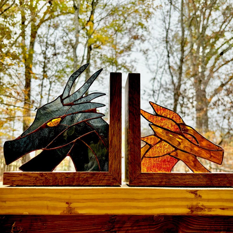 Dragon Bookends - Etsy