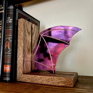 Stained Glass Bat Wing Bookends: Fantasy Night Court Decor - Etsy