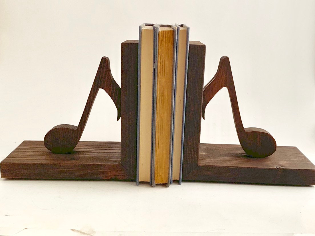 Music Note Bookends Gift for Musicians Piano Teacher Gift - Etsy