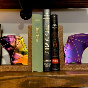 Stained Glass Bat Wing Bookends: Fantasy Night Court Decor - Etsy