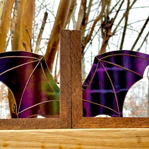 Stained Glass Bat Wing Bookends: Fantasy Night Court Decor - Etsy