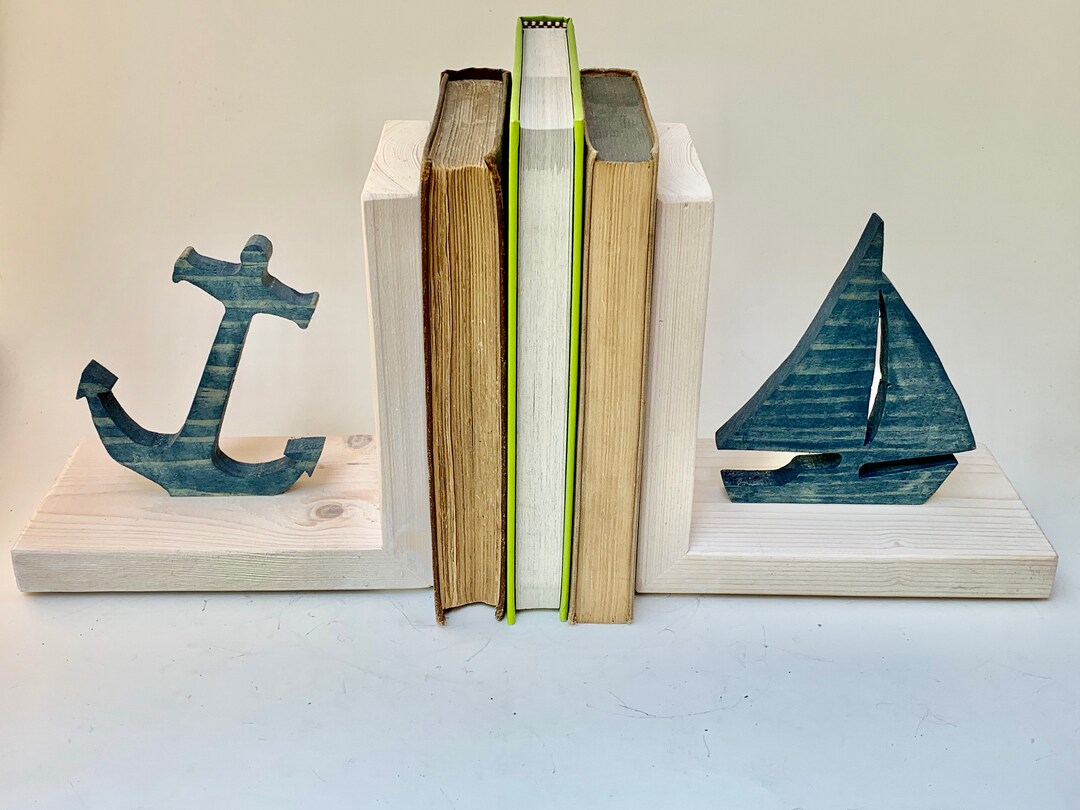Boat Bookends Nautical Bookends Boat and Anchor Bookend Lake House ...