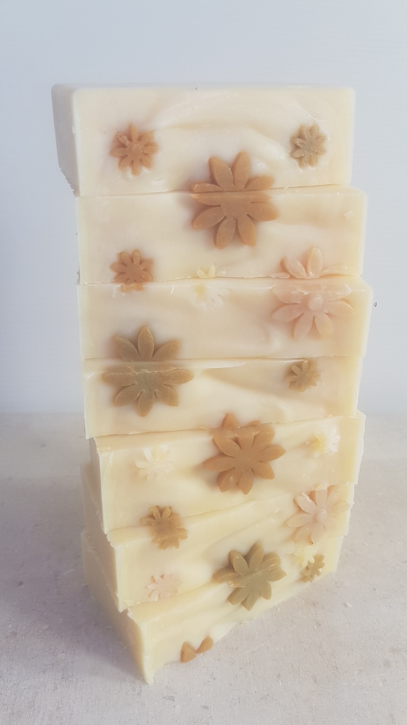 2 Pcs Colloidal Silver Soap With Copper Flowers, Made From Calendula ...