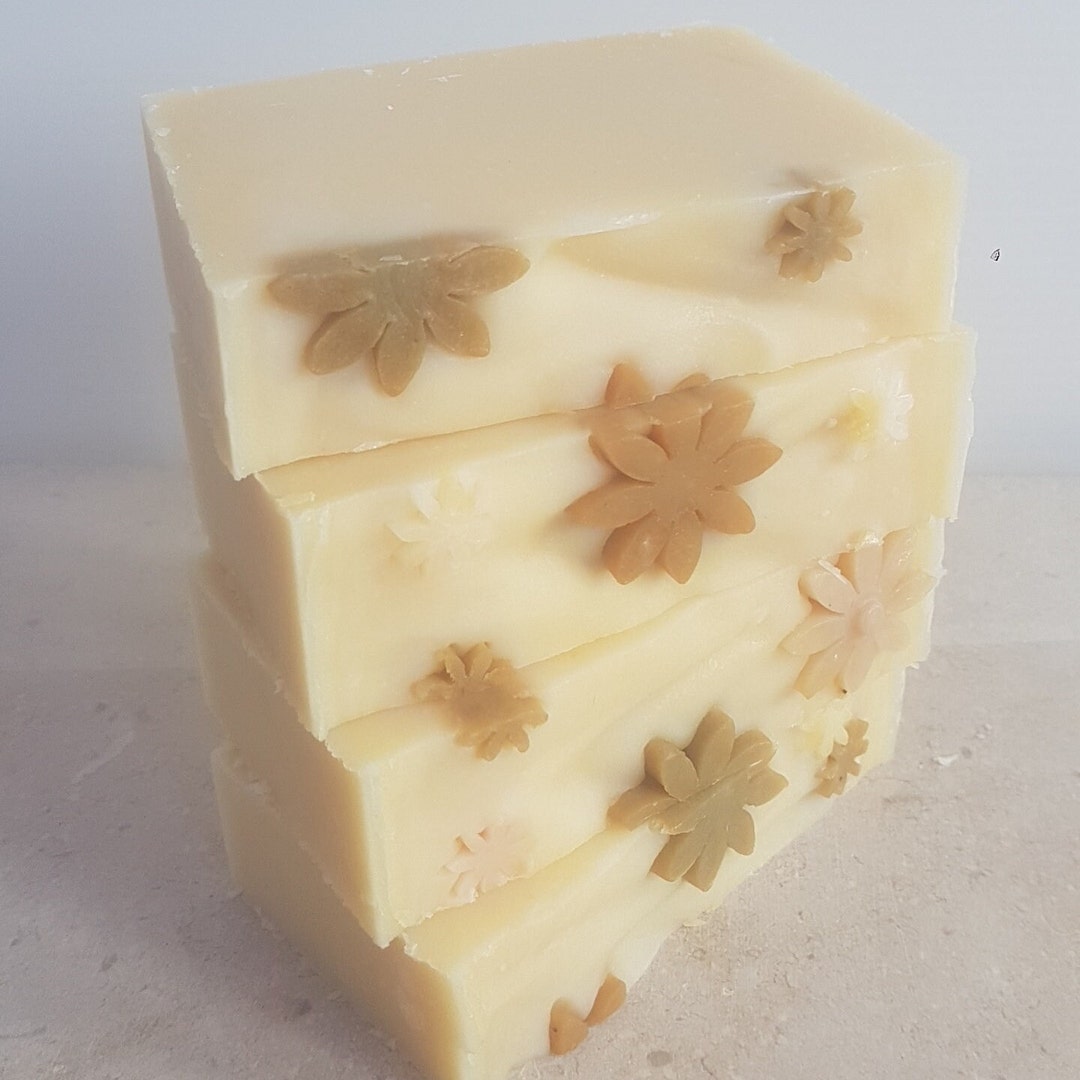 2 Pcs Colloidal Silver Soap With Copper Flowers, Made From Calendula ...