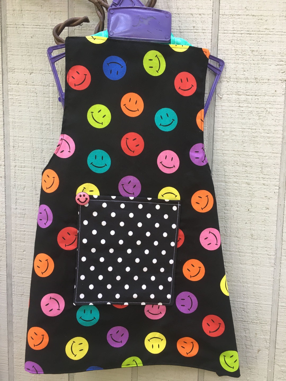 Smiley Face Kids Apron: Handmade Chef Baker Apron (fits 2T-4T) - Etsy
