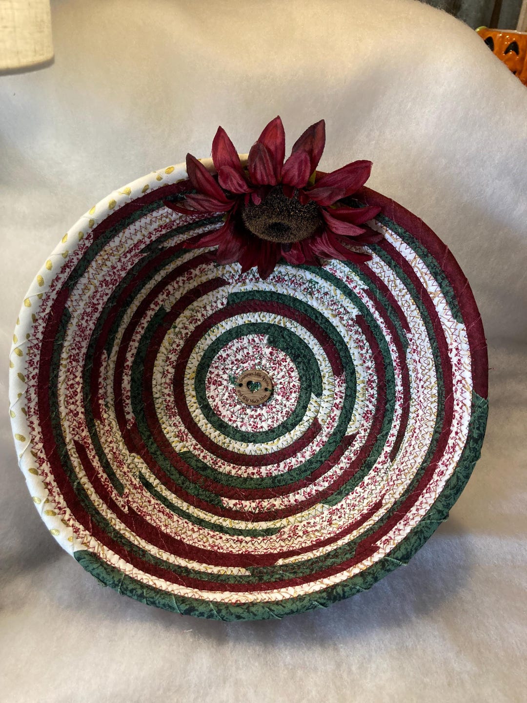 Extra Large Fabric Bowl, Rope Bowl, Coiled Rope Basket, Rag Basket ...