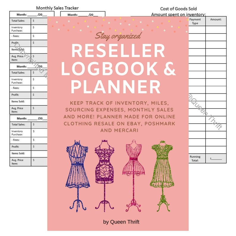 Reseller Logbook & Planner for Online Clothing Sellers - Etsy