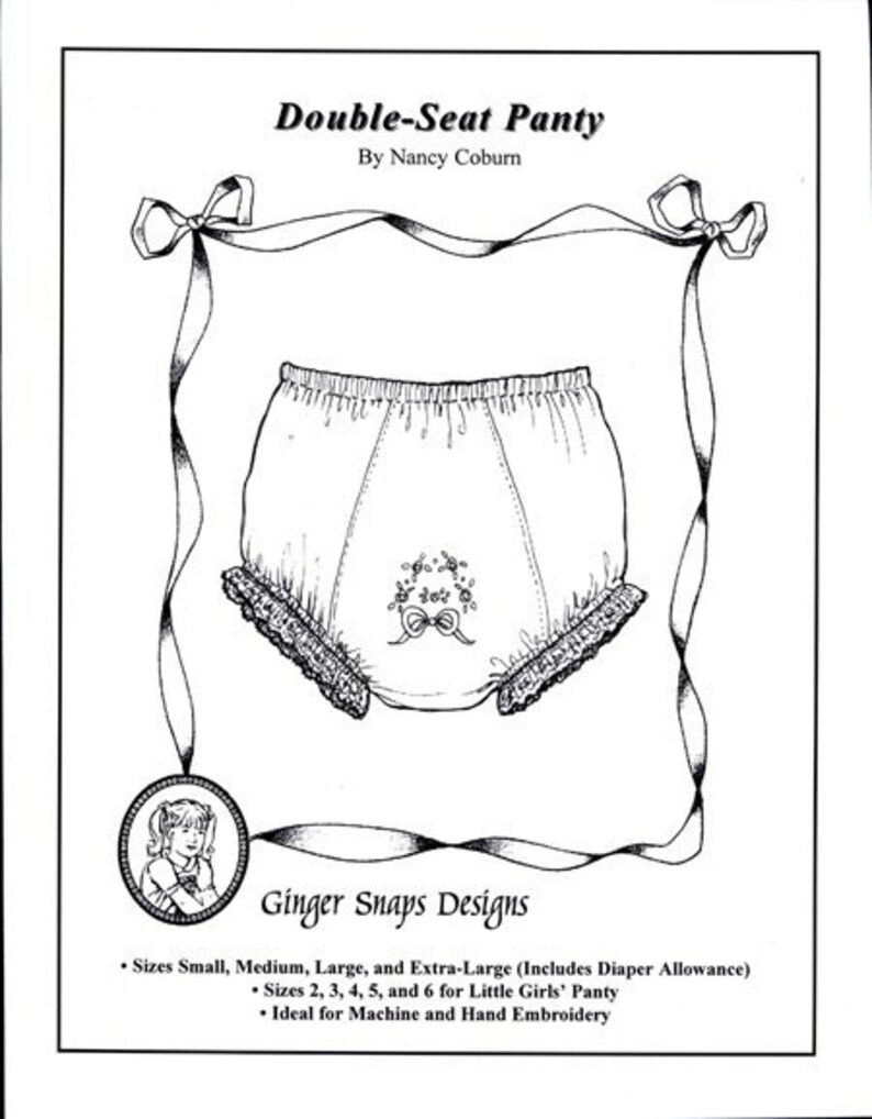 Double-seat Panty Pattern by Ginger Snaps Designs - Etsy
