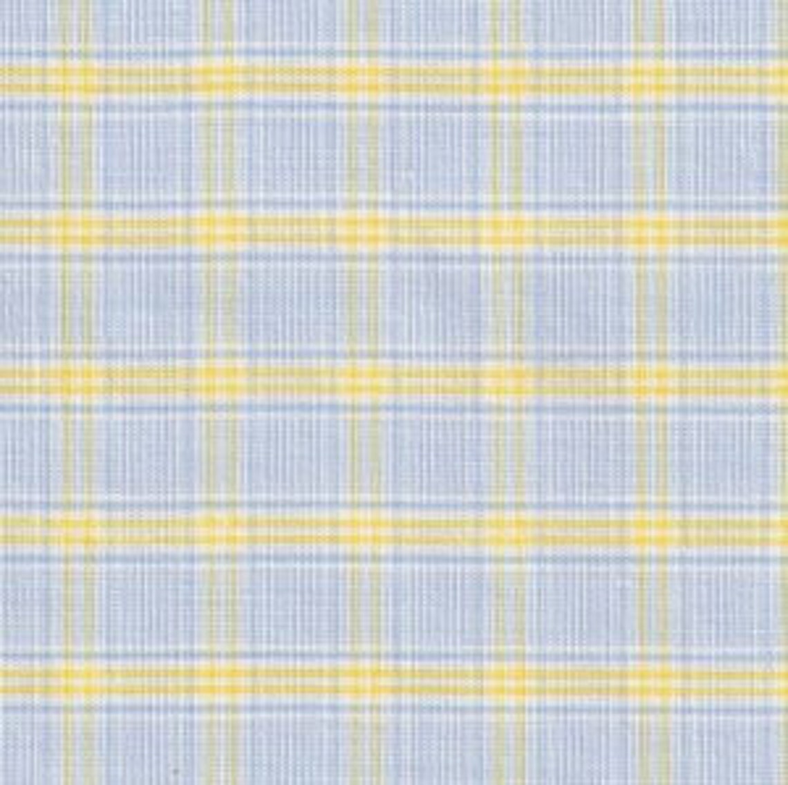 Yellow and Blue Plaid Fabric by Fabric Finders - Sew -sewing - Quilt ...