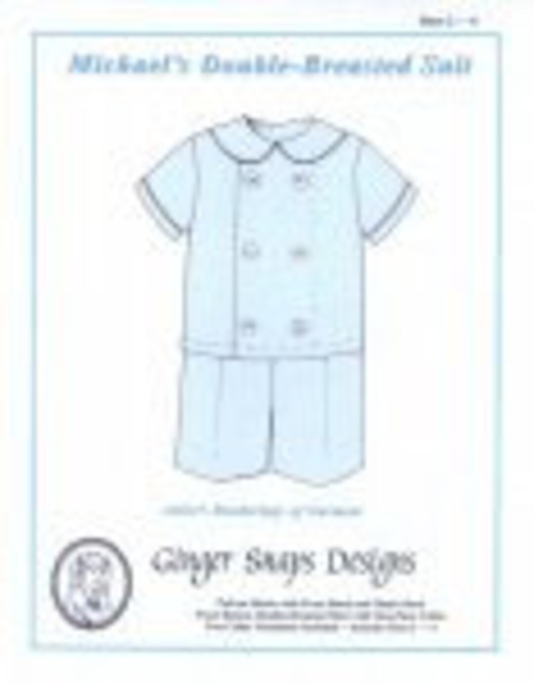 Michael's Double-breasted Suit Pattern by Ginger Snaps Designs - Etsy