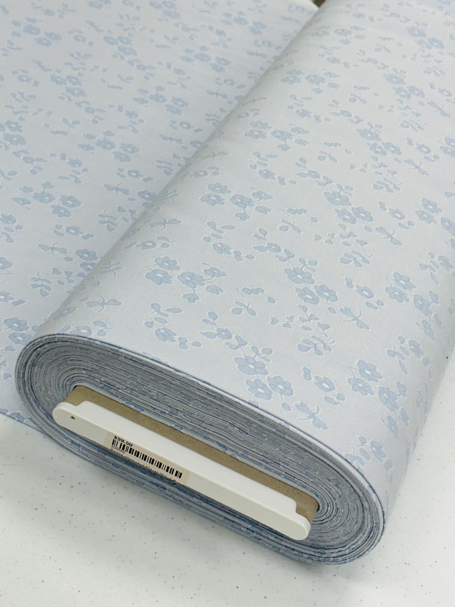 Swiss Jacquard Floral Pique Fabric in Blue by Bear Threads - Etsy