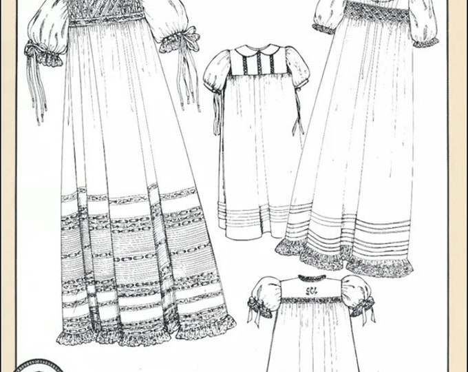 Heirloom Christening Gowns I Patterns by Ginger Snaps Designs - Etsy