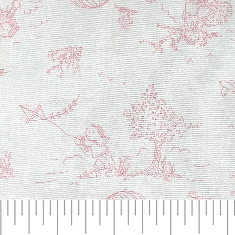 Pink Toile Fabric - Etsy
