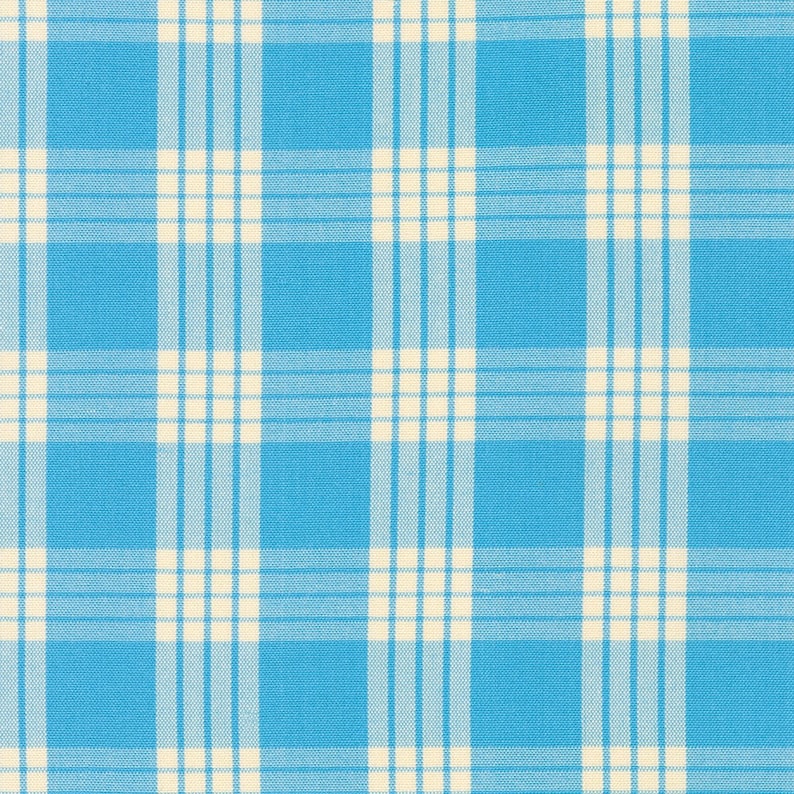 Surf Blue Palaka Plaid Fabric From Robert Kaufman - Etsy