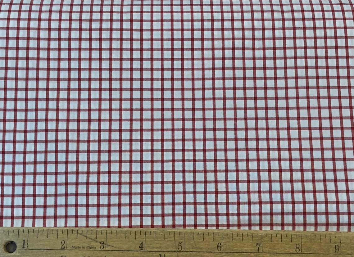 Pima Pastel Classics Red Check Fabric by Spechler-vogel - Etsy