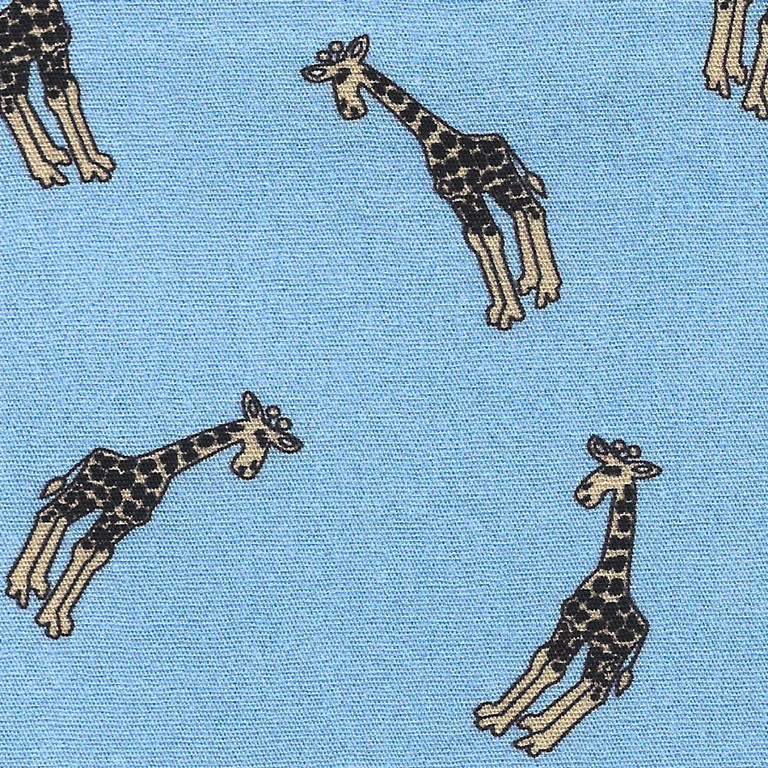 Giraffe Print Fabric: Blue and Yellow by Fabric Finders - Etsy