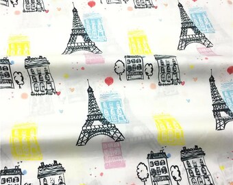 Paris theme fabric | Etsy