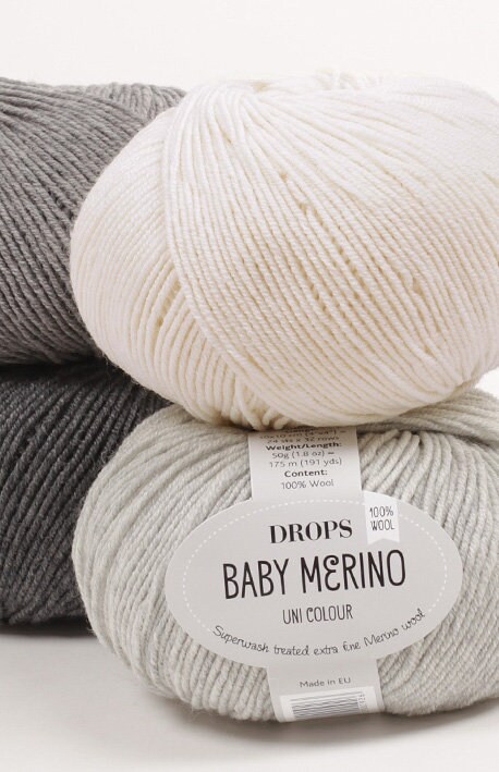 Garnstudio DROPS Baby Merino Yarn 5ply 100% Extra Fine | Etsy UK