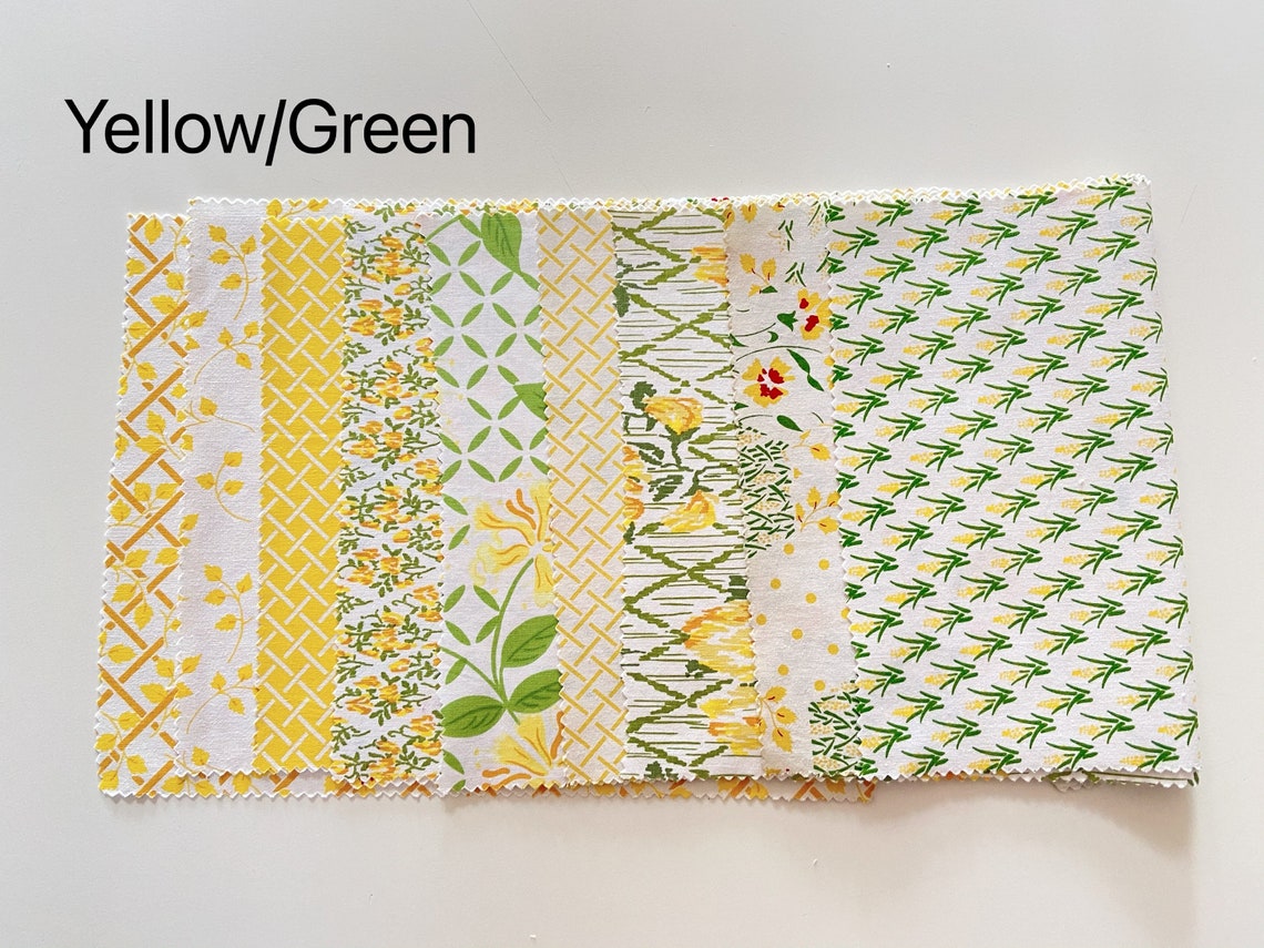 Fabric Bundles Patchwork Vintage Style Fabric Piece Bundles / - Etsy UK