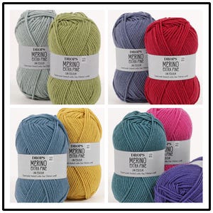Garnstudio Drops Merino Extra Fine DK Yarn8ply, 100% Wool, Knitting ...