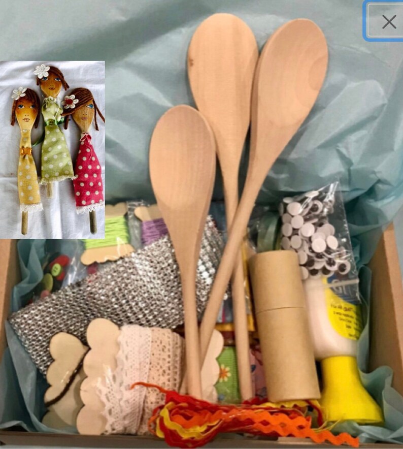 Childrens Craft Kit Wooden Spoon People / Puppets . | Etsy