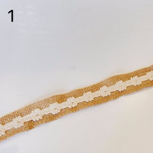 Hessian and Lace Trims Available in 5 Designs Sold per Metre. Rustic ...
