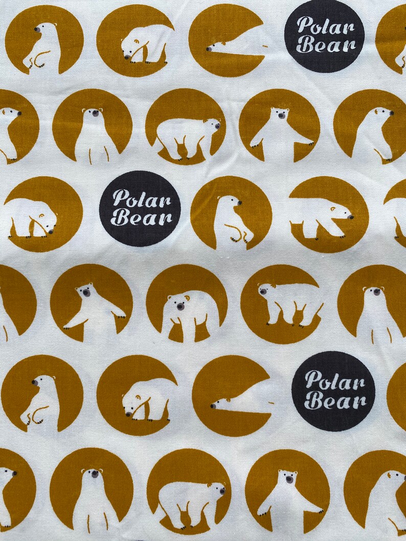 160cm width Polar bear fabric animal print fabric 100% | Etsy