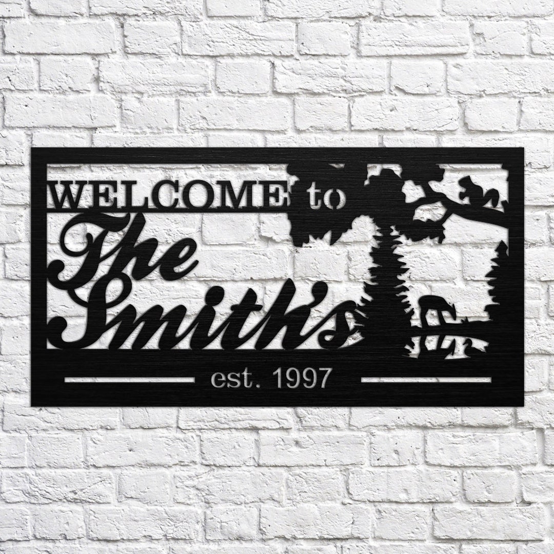 Custom Metal Welcome Sign - Etsy
