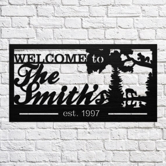 Custom Metal Welcome Sign | Etsy