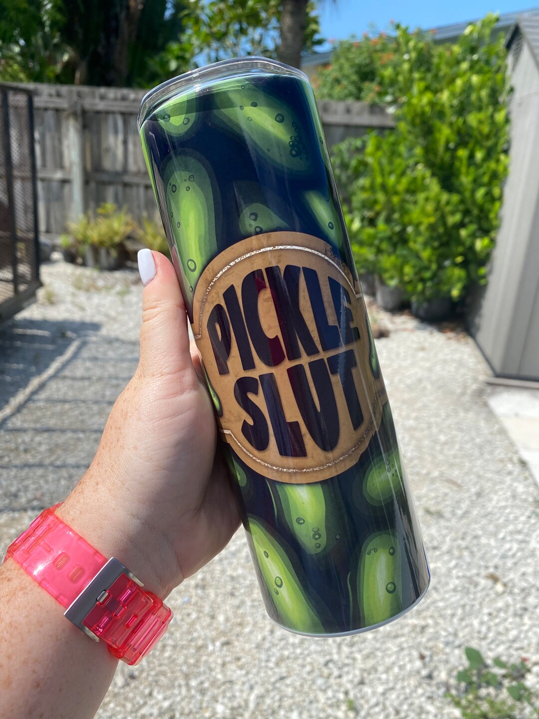 Pickle Jar | 20oz Skinny Tumbler | Pickle Slut | Drinking Cup |pickle ...