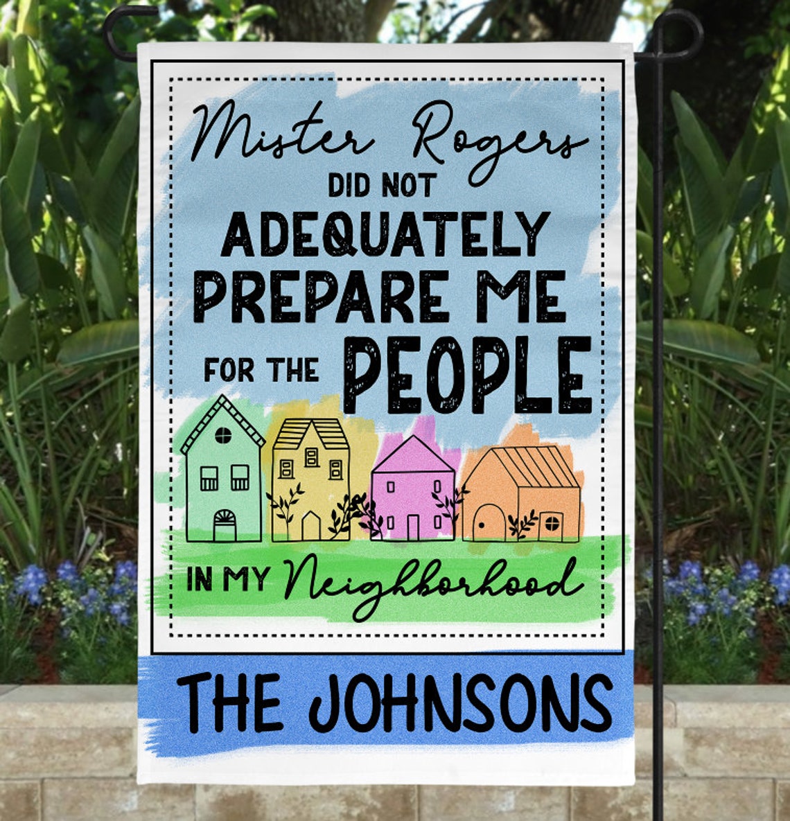 People in My Neighborhood Flag Custom Yard Flag Garden | Etsy