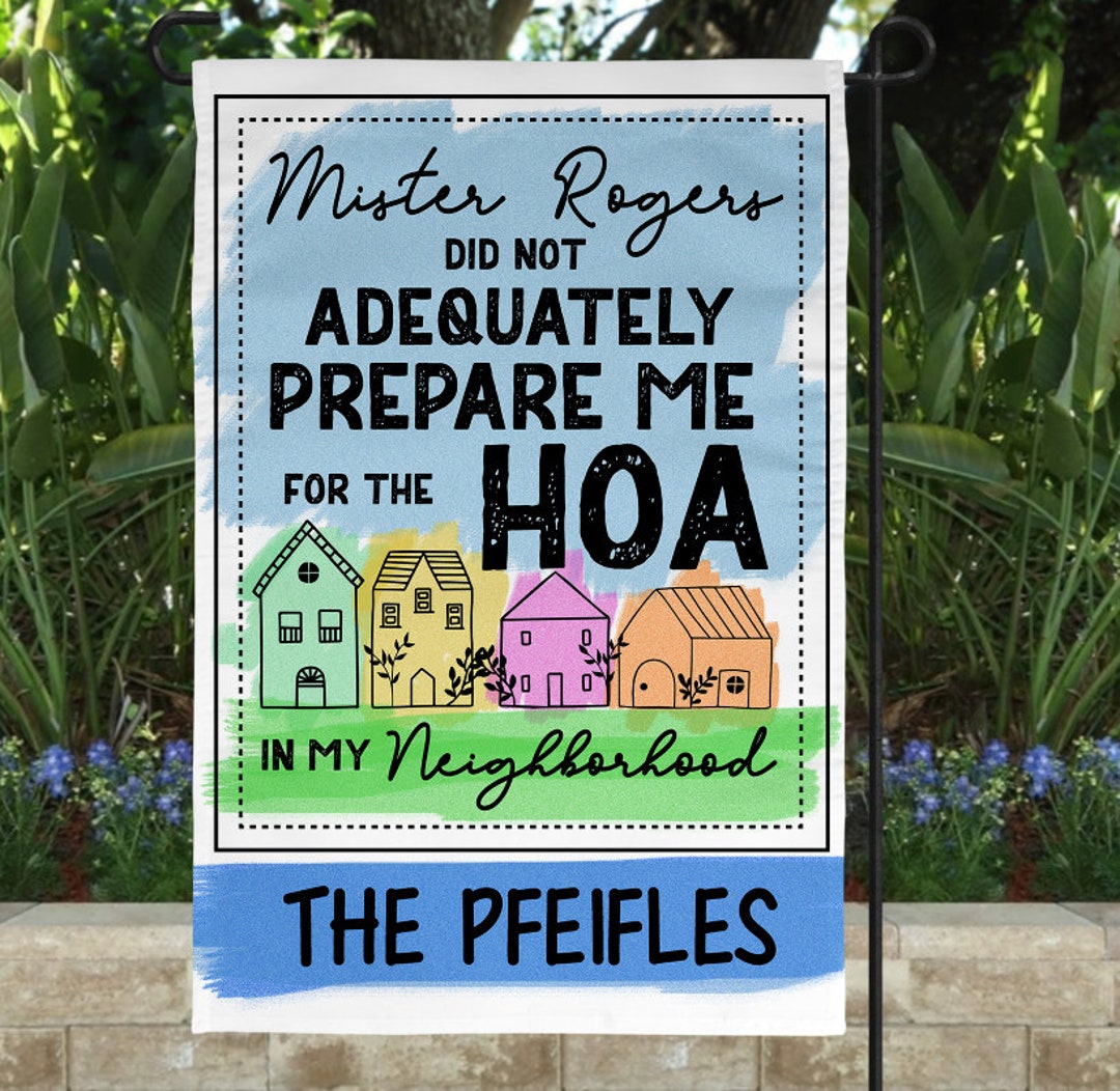 HOA Flag | Custom Yard Flag | Garden Flag | Mr. Rogers - Etsy
