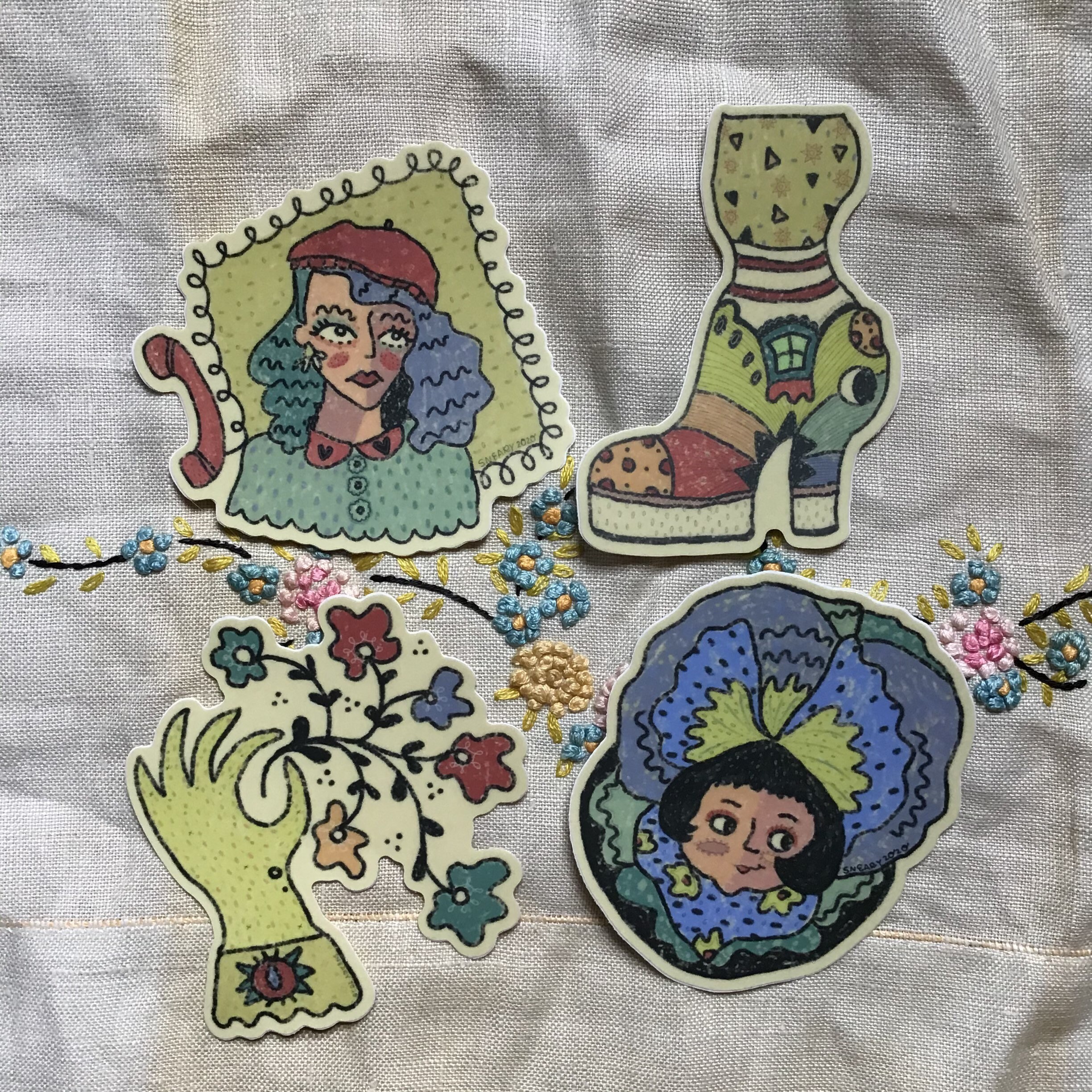 Cottagecore Folklore Vinyl Sticker Pack4 - Etsy