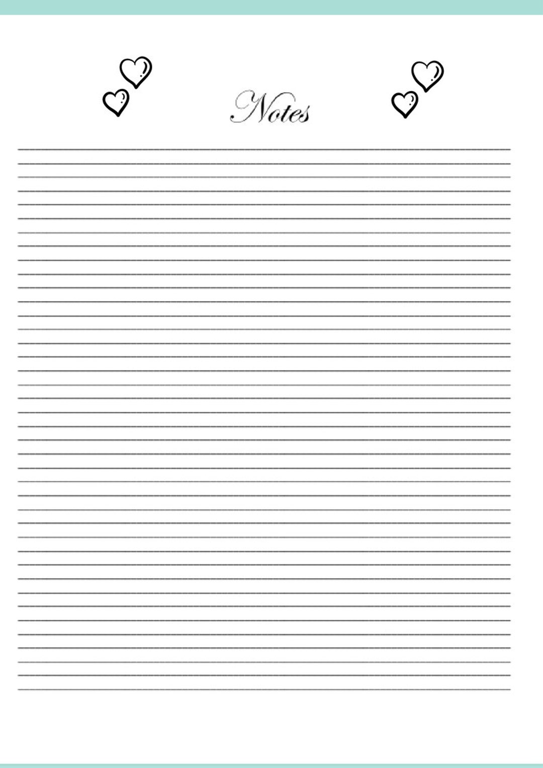 Notes Planner, Daily Notes, Daily Planner Notes, Printable PDF, Notes ...