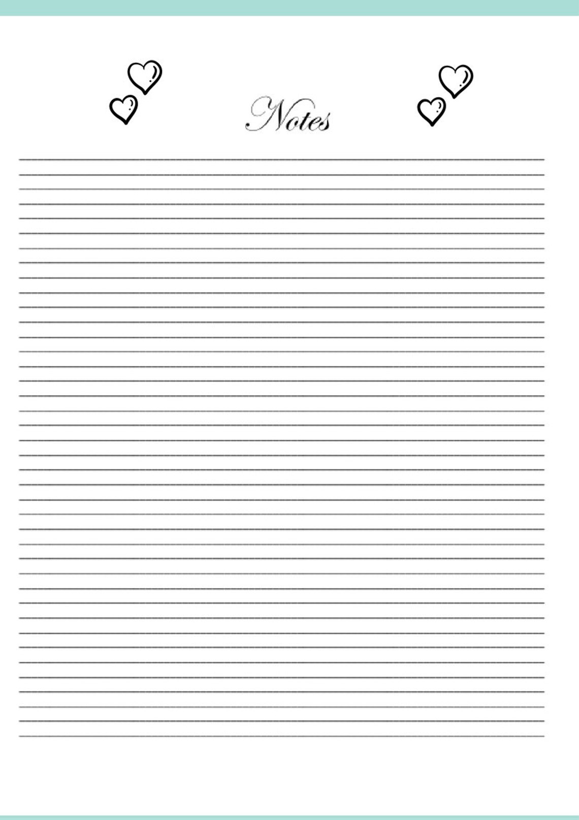 Notes Planner, Daily Notes, Daily Planner Notes, Printable PDF, Notes ...