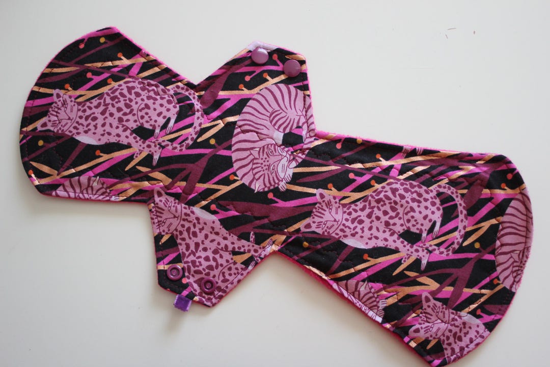 14" Super Overnight Postpartum Pad, Reusable Cloth Menstrual Pad ...
