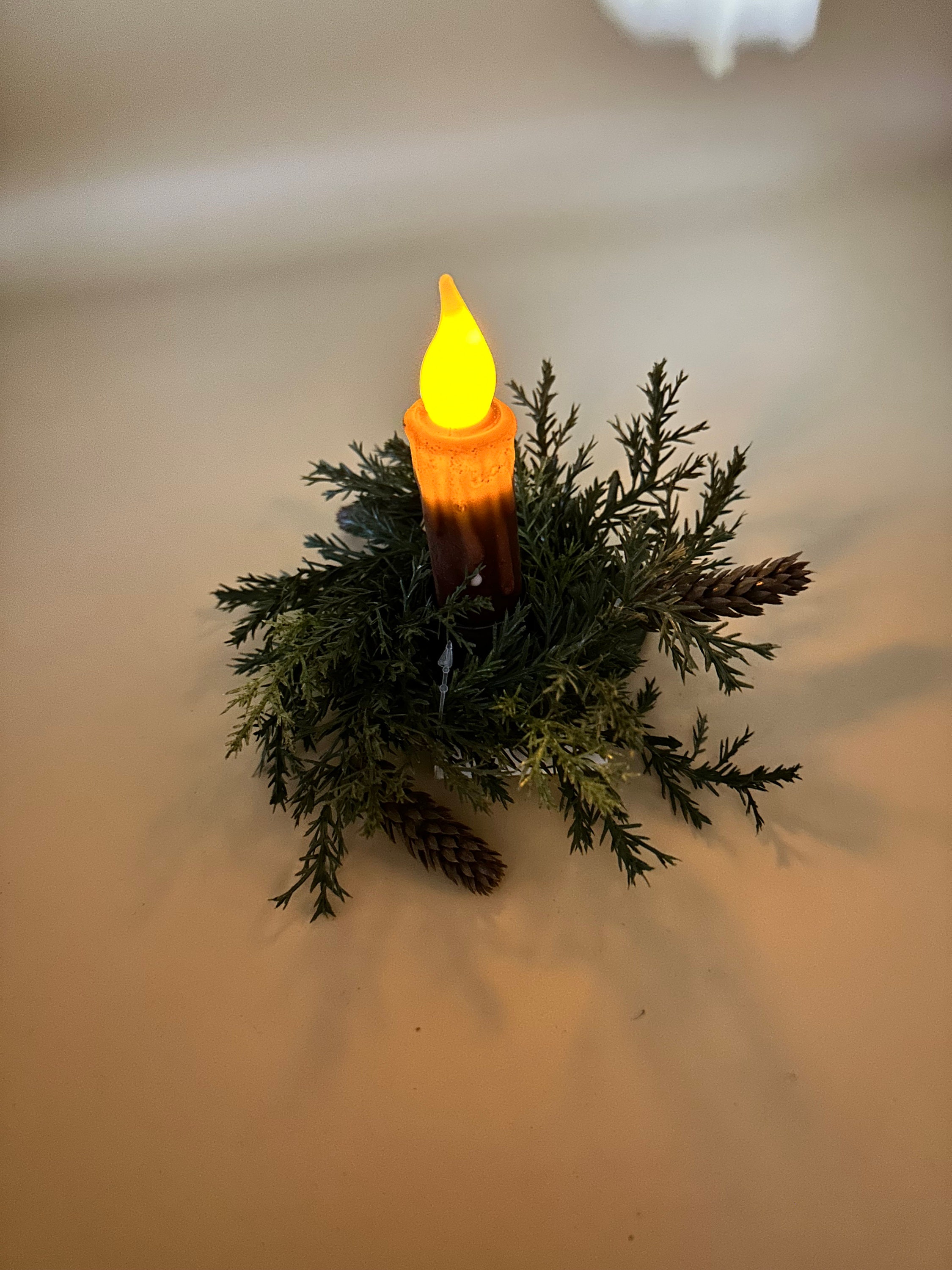 4in LED Dipped Timer Taper - Etsy