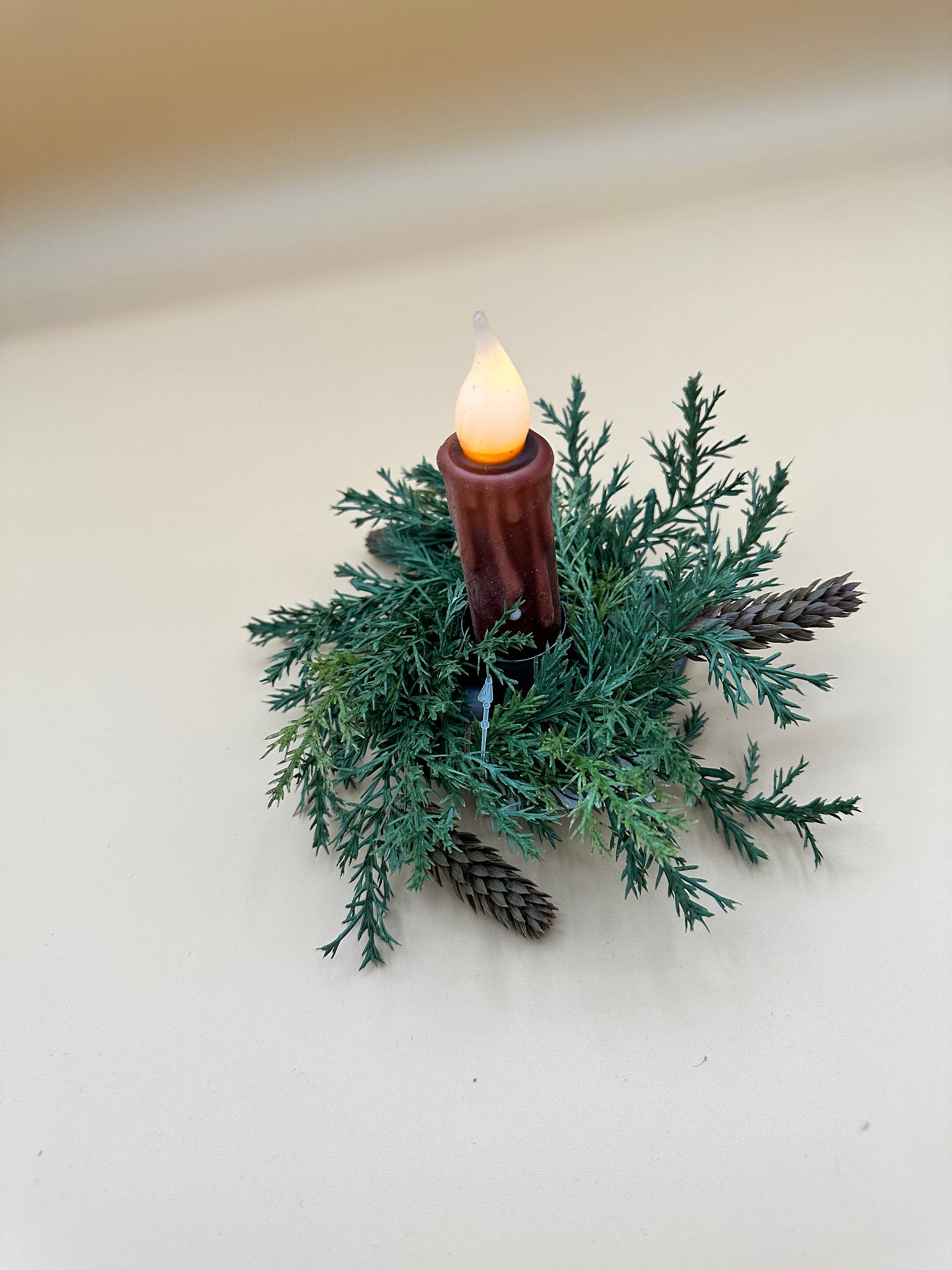 4in LED Dipped Timer Taper - Etsy