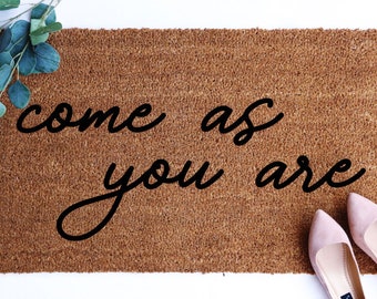 Come as You Are Doormat - Etsy