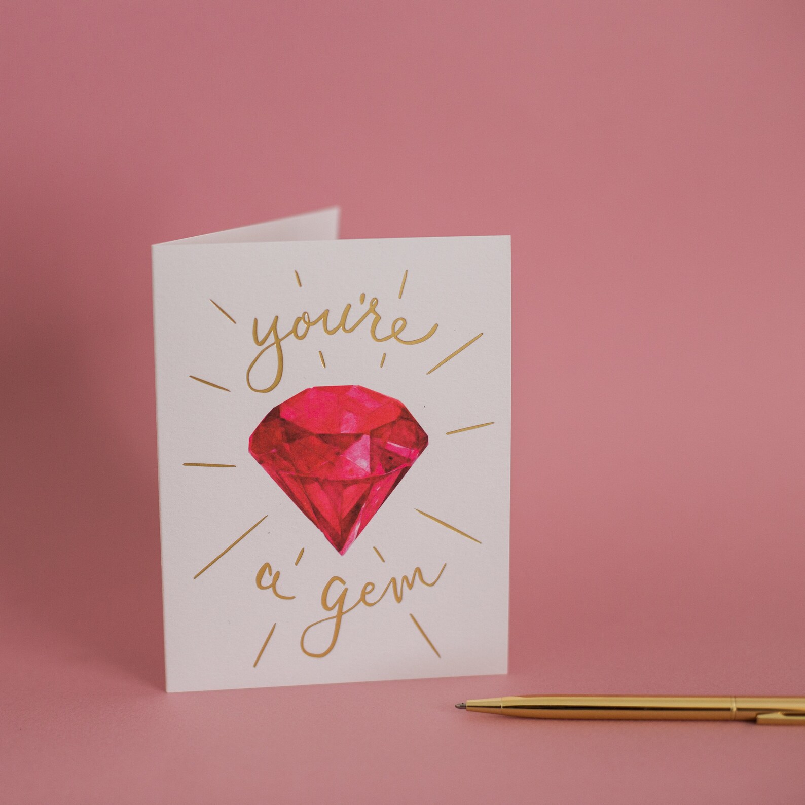 You're a Gem Greeting Card Friendship Card Gem Card - Etsy