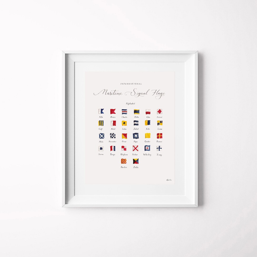 Art Print: Nato Alphabet Signal Flags Chart - Etsy