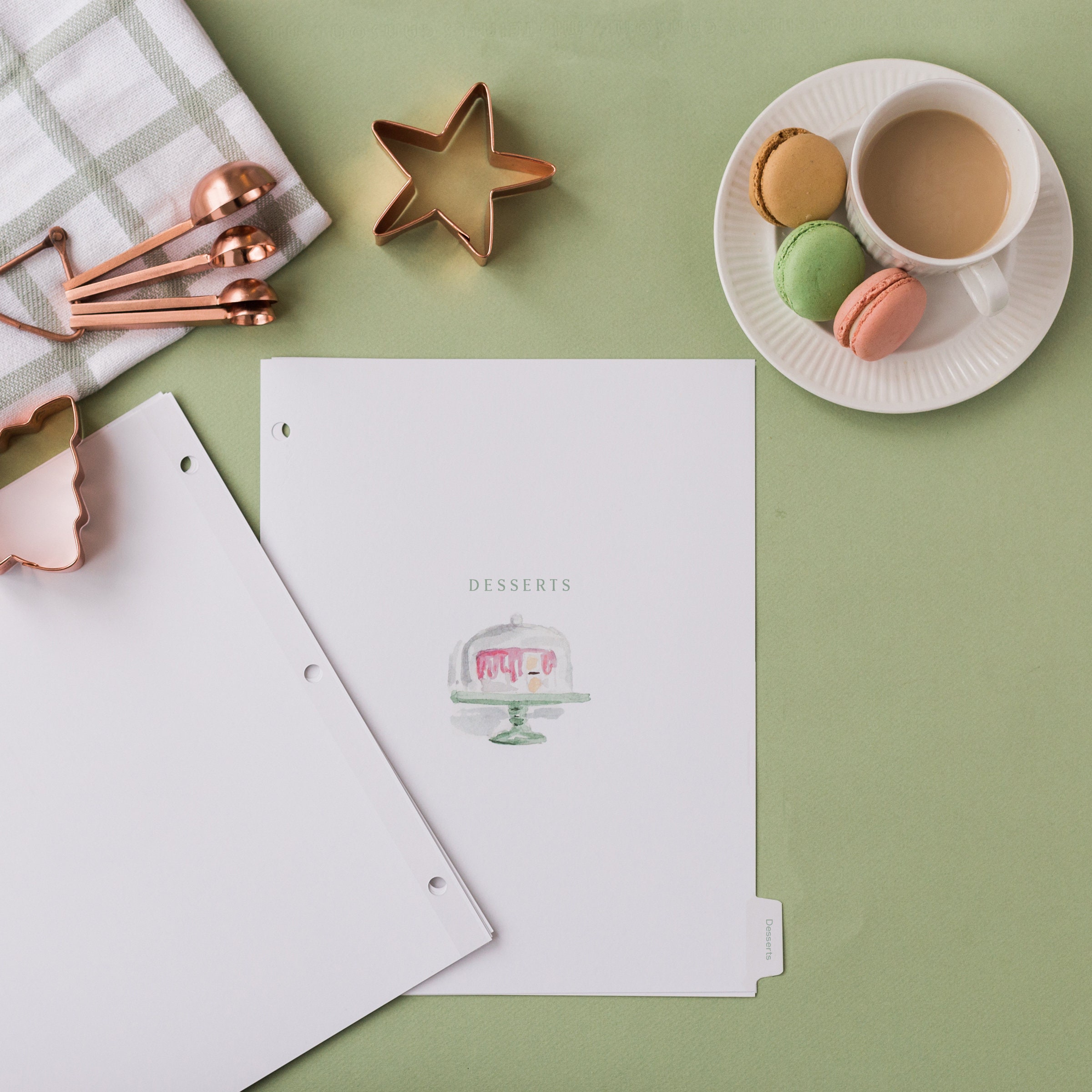 Tab Dividers for Recipe Binder 8 Categories Cute Tab | Etsy