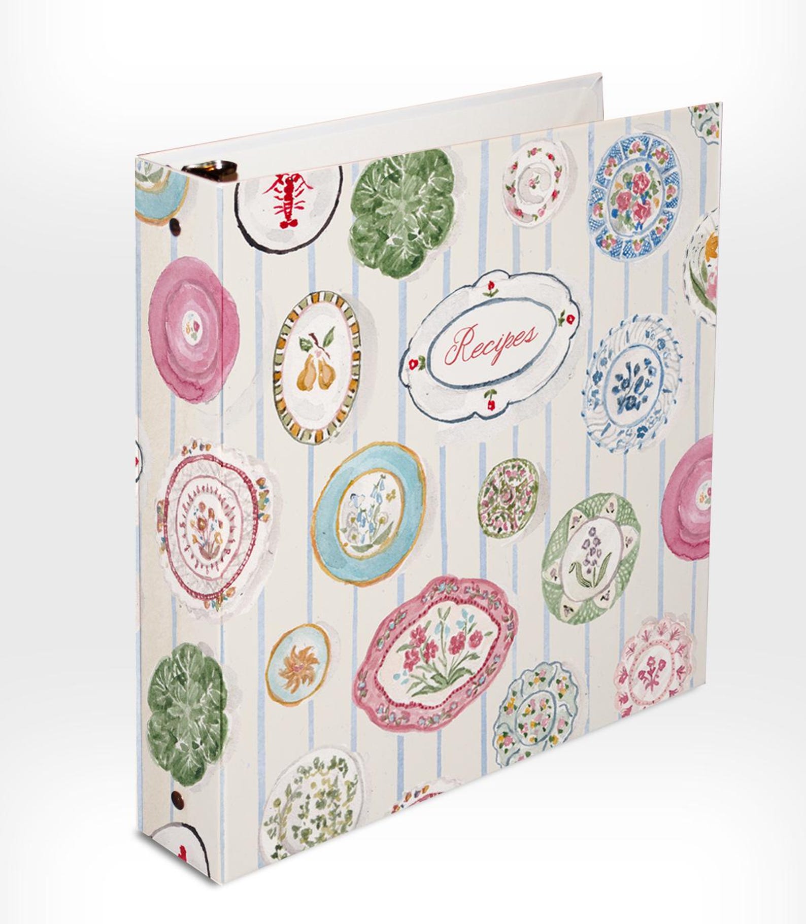 Recipe Binder - China Plate Wall - 3-ring 2-inch Binder for Recipe ...
