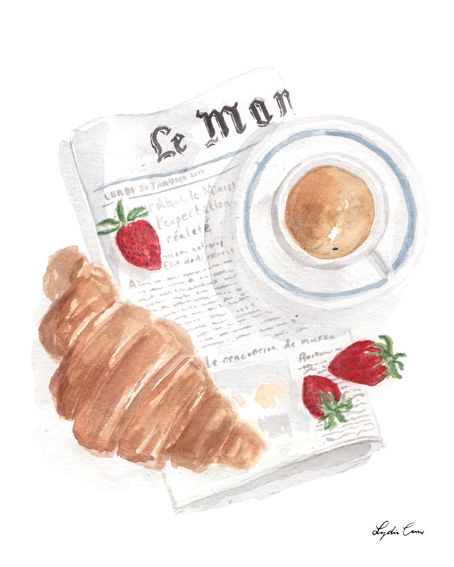 Le Petit Dejeuner French Breakfast Art Print | Etsy