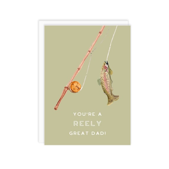 Father's Day Card You're a Reely Great Dad Pun | Etsy