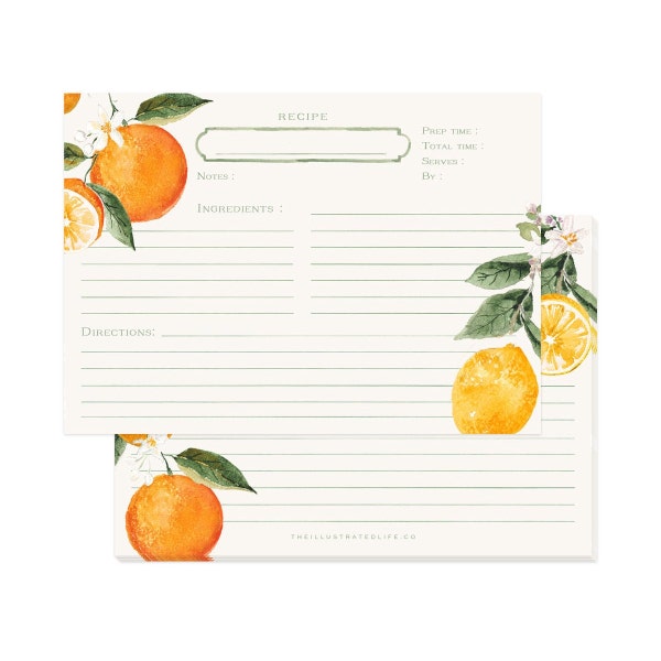 Recipe Cards - Etsy