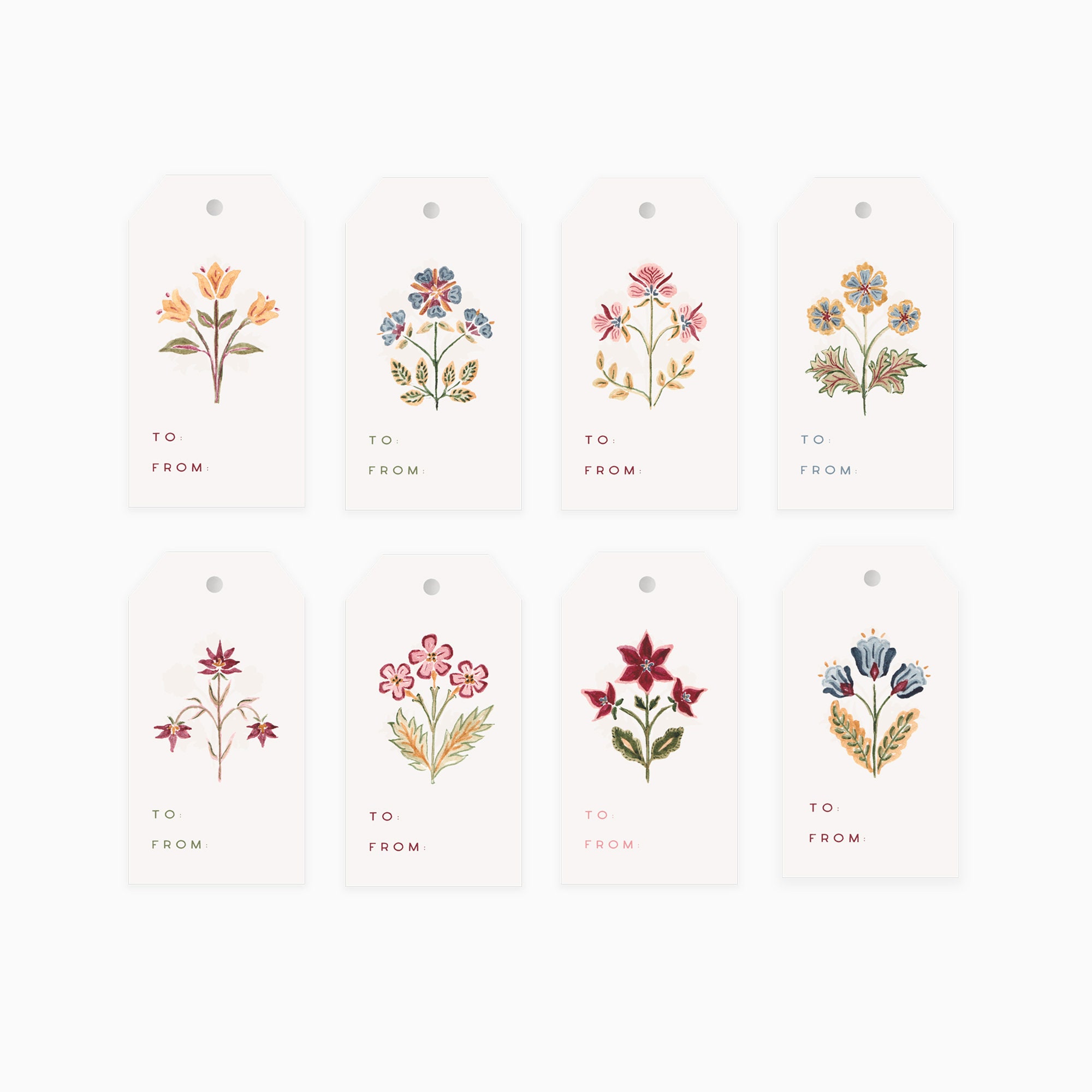 Deluxe Gift Tags With Ribbon Block Print Gift Tags - Etsy